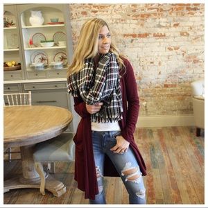 Infinity Raine | Accessories | Black And Ivory Plaid Scarf With ...